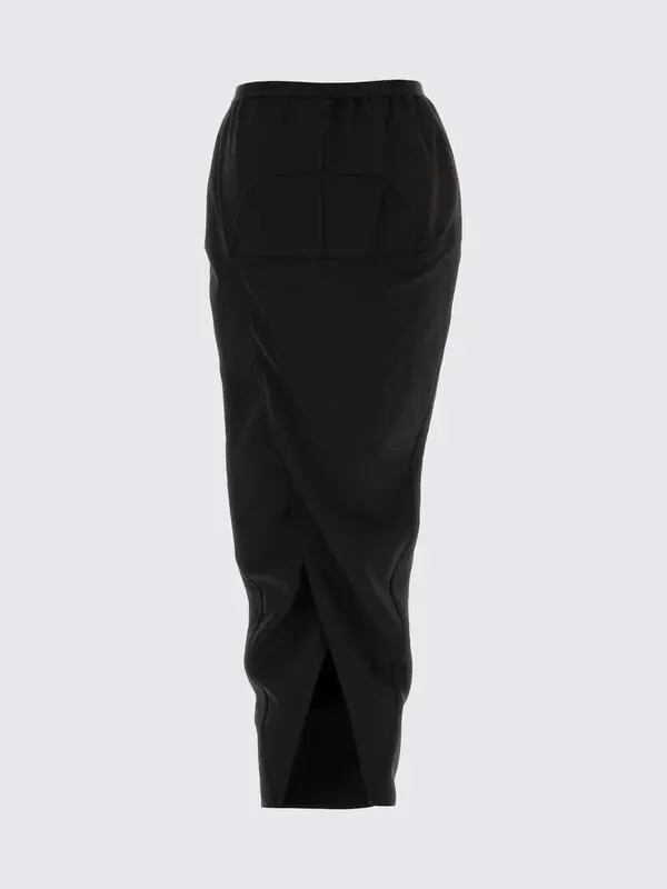 Rick Owens Long Slim Fit Knit Wool Blend Pencil Skirt