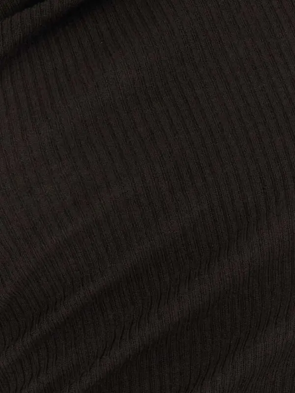 Rick Owens Draped One-shoulder Virgin Wool Top - Mud