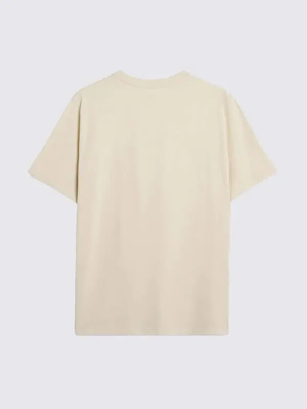 Maison Kitsuné Cotton T-shirt With Chillax Fox Logo Patch - Milk