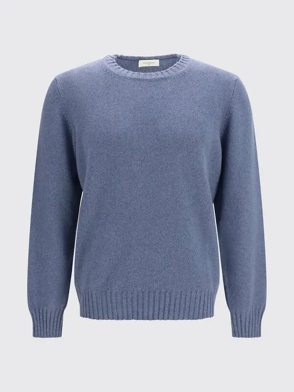 PIACENZA CASHMERE 1733 Pure Cashmere Long-sleeved Crew Neck Jumper - Blue