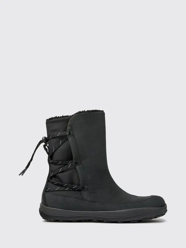 Camper Flat Ankle Boot - Black