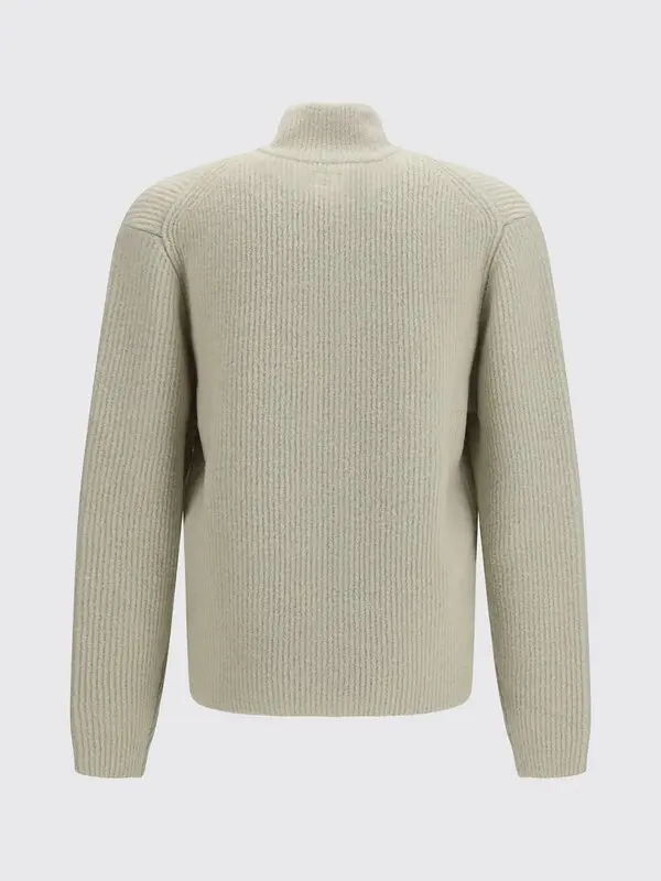 C.P. COMPANY Wool Blend Turtleneck Cardigan With Zip Closure