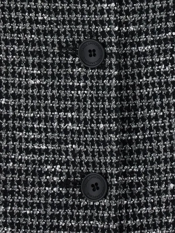 Tagliatore Daria Single-breasted Houndstooth Tweed Blazer