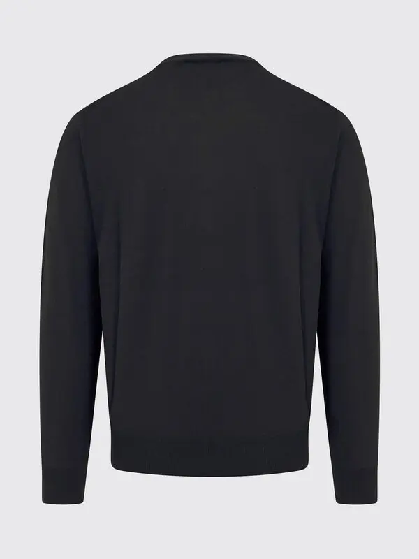 BRAMANI CASHMERE V-neck Wool Blend Cardigan With Front Button Fastening - Black