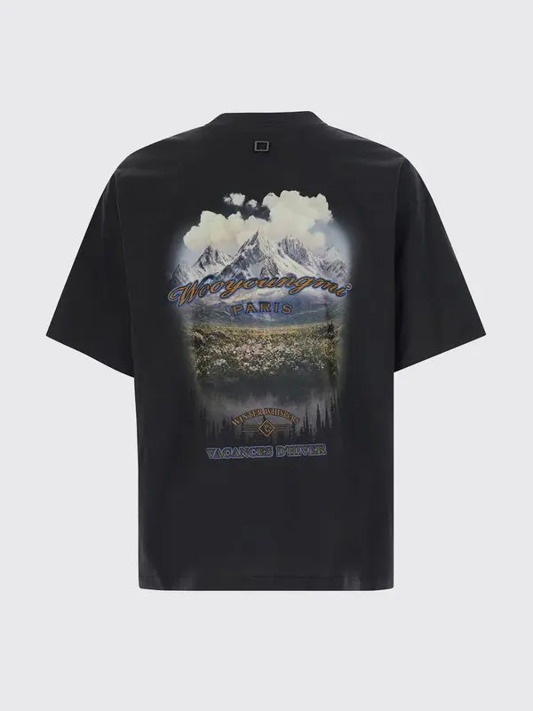 WOOYOUNGMI Relaxed Fit Cotton T-shirt With Graphic Print And Logo