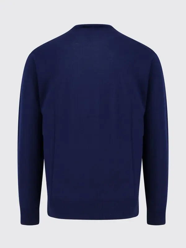 BRAMANI CASHMERE Crewneck Jumper In Pure Wool With Long Sleeves - Blue