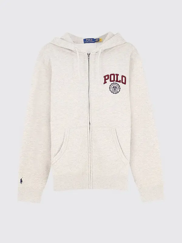 Polo Ralph Lauren Zip-up Cotton-blend Hoodie With Kangaroo Pocket