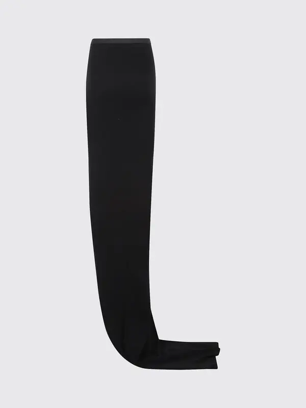 Rick Owens High-waisted Cotton Long Pencil Skirt With Train