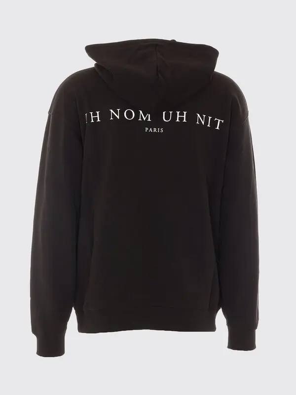 IH NOM UH NIT Graphic Print Cotton Hoodie With Kangaroo Pocket