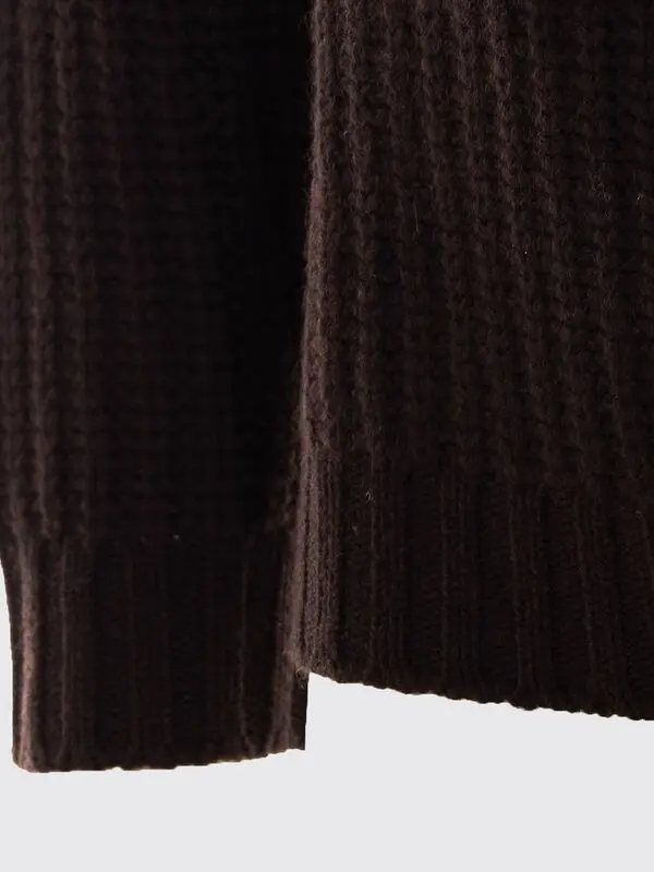 LISA YANG 100% Cashmere Half-zip High Neck Jumper - Brown