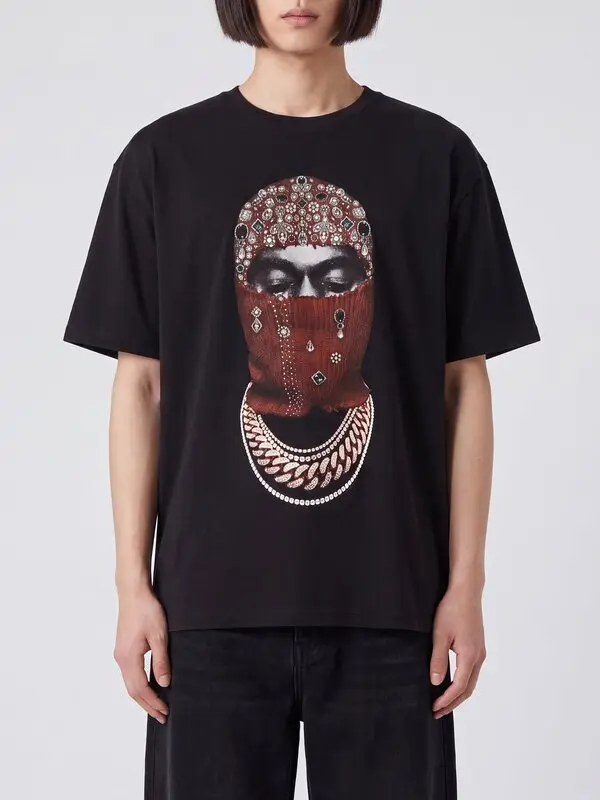 IH NOM UH NIT Contrast Graphic Print Cotton Crewneck T-shirt