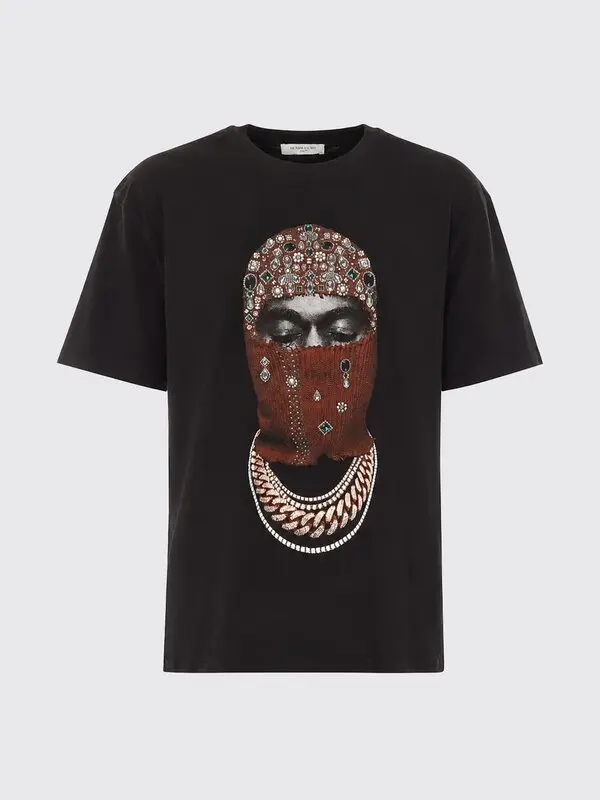 IH NOM UH NIT Contrast Graphic Print Cotton Crewneck T-shirt
