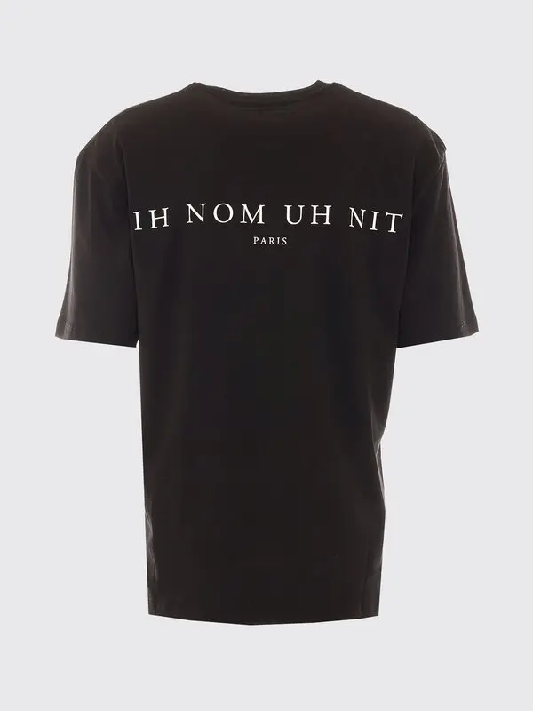 IH NOM UH NIT Contrast Graphic Print Cotton Crewneck T-shirt