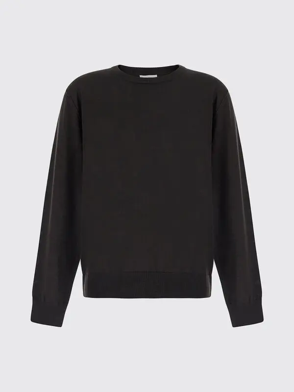 GRIFONI Pure Wool Crewneck Jumper With Long Sleeves And Ribbed Trims