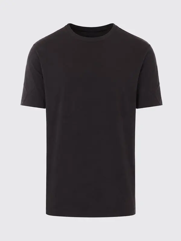 THOM KROM Longline Cotton Crewneck T-shirt With Contrast Logo - Brown