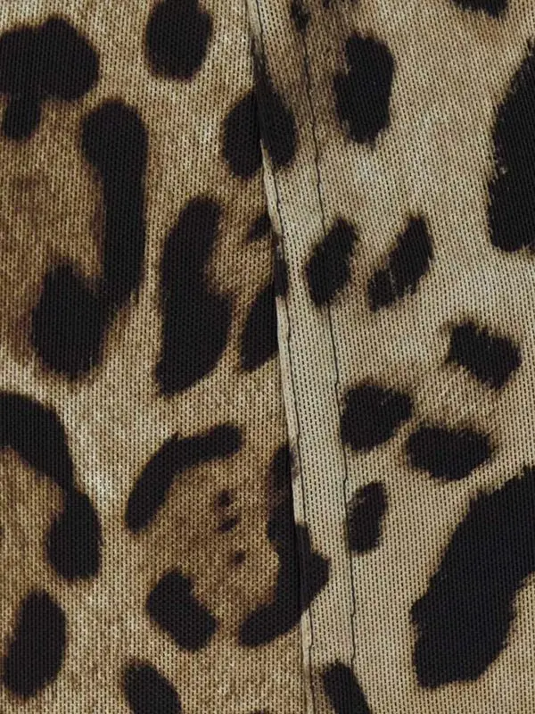 Dolce & Gabbana High-waisted Animalier Print Jersey Midi Pencil Skirt