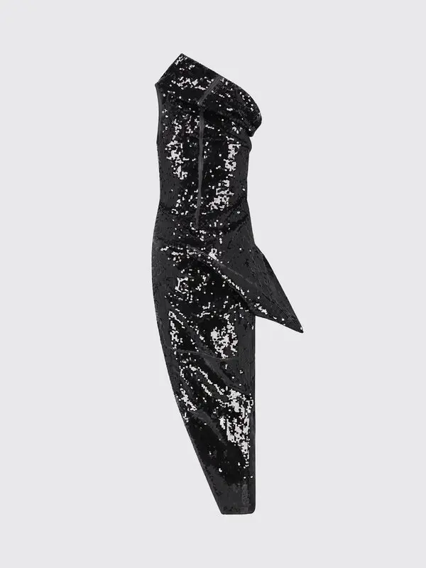 Rick Owens Long Asymmetrical One-shoulder Sequin Evening Gown