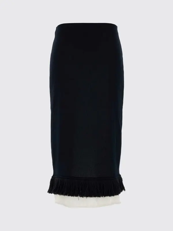 Bottega Veneta Fringed High-waisted Silk Midi Skirt