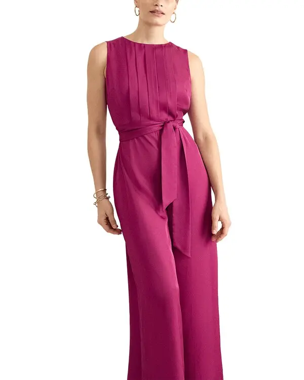 PHASE EIGHT Janine Satin Wide Leg Jumpsuit