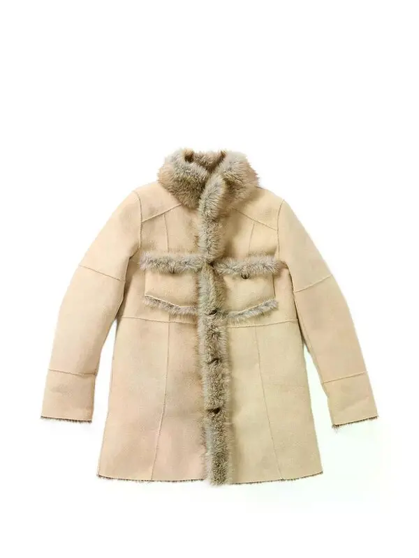 PERVERZE Paneled Reversible Coat - Neutrals