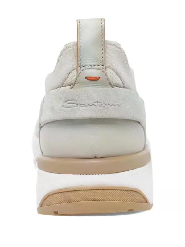 Santoni Panelled Round-toe Sneakers
