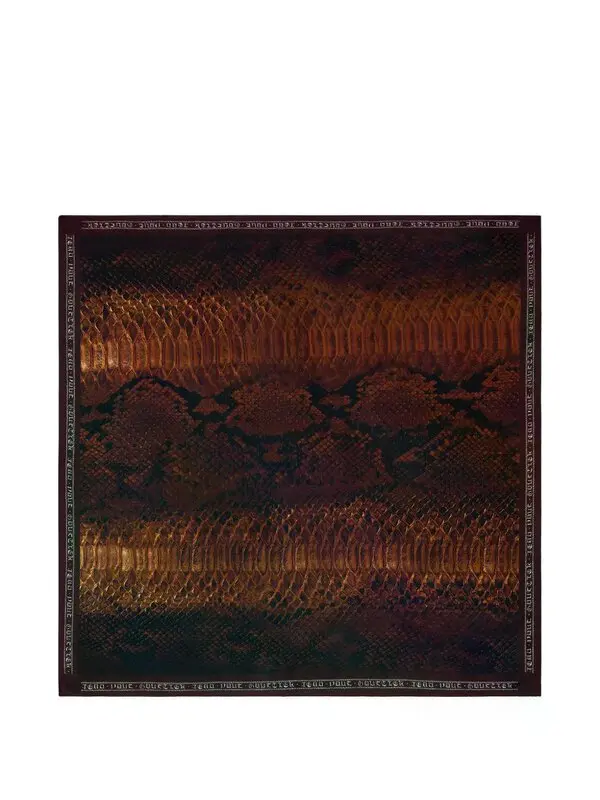 JEAN PAUL GAULTIER Python-print Scarf - Brown