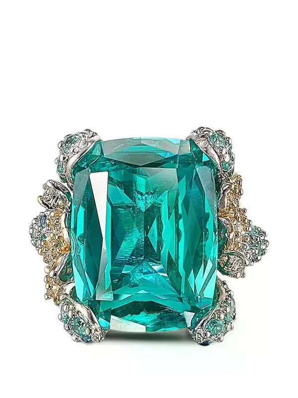 ANABELA CHAN Ocean Paraiba-tourmaline And Blue-spinel Ring - Silver