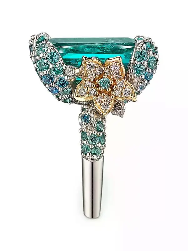 ANABELA CHAN Ocean Paraiba-tourmaline And Blue-spinel Ring
