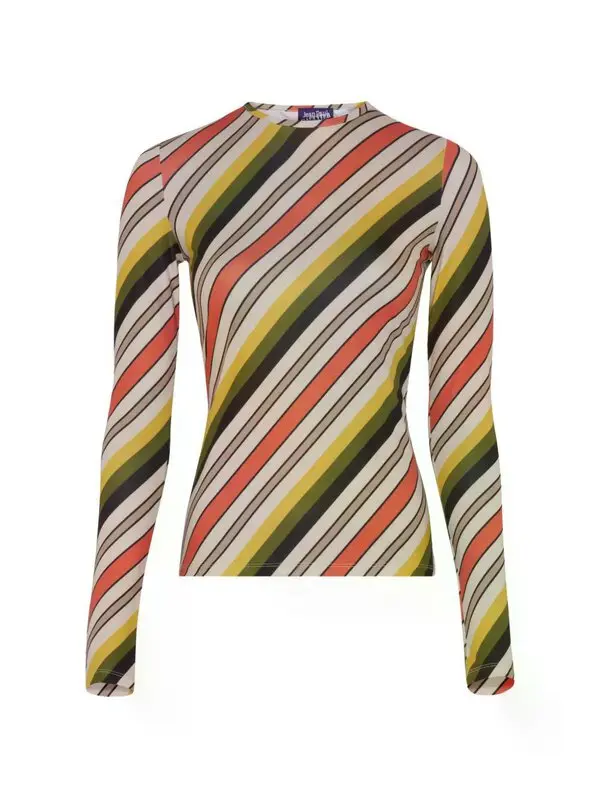JEAN PAUL GAULTIER Retro Stripes Long-sleeve Top - Neutrals