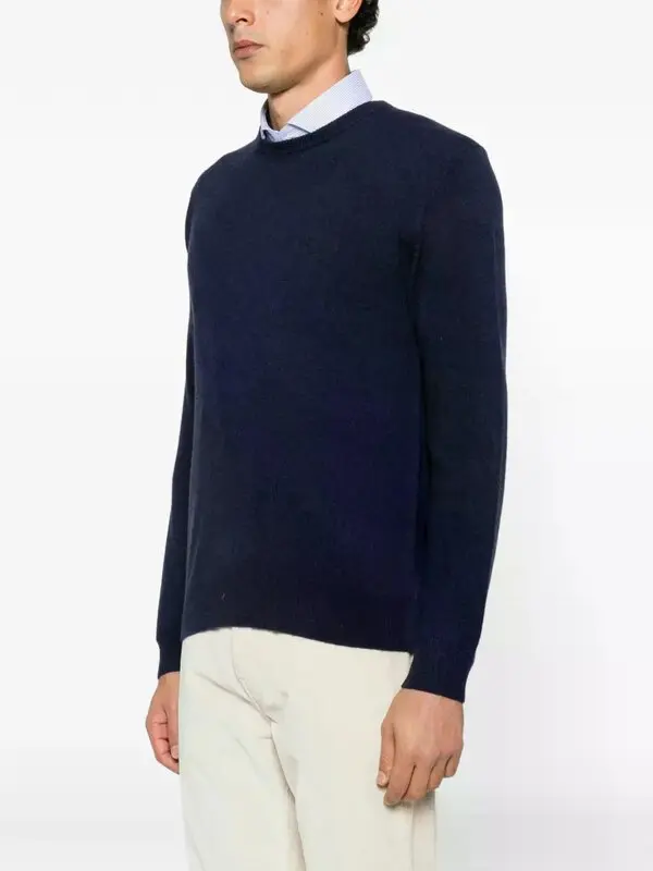 VELA SHOP Crew-neck Ribbed-trim Sweater