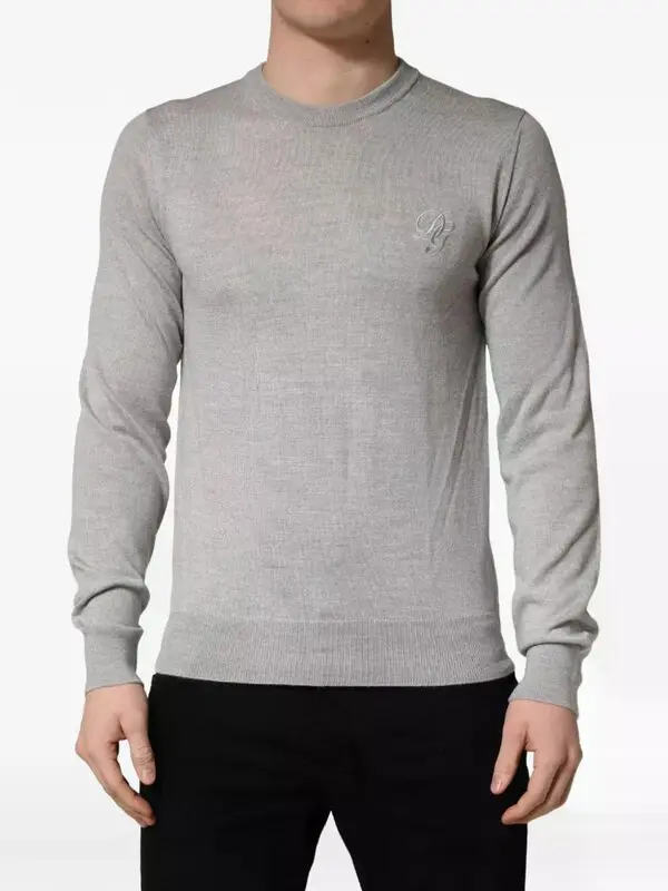 Dolce & Gabbana Logo-embroidered Crew-neck Sweater