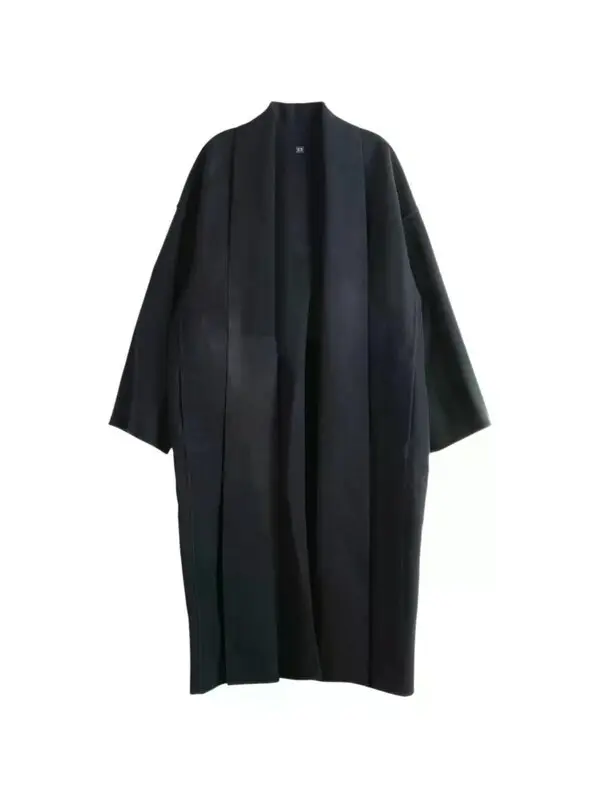 TAIGA TAKAHASHI Shawl-collar Drop-shoulder Coat - Black