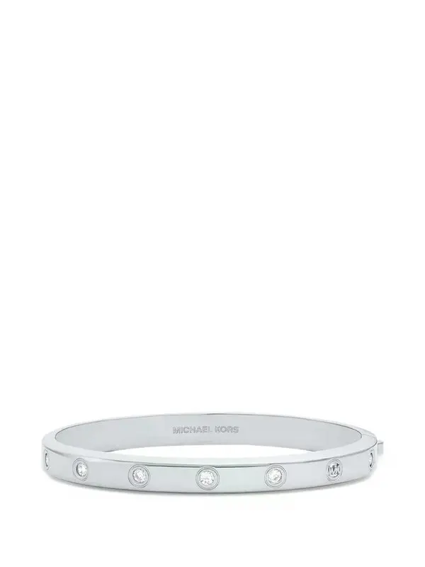 Michael Kors Crystal-embellished Bangle Bracelet - Silver