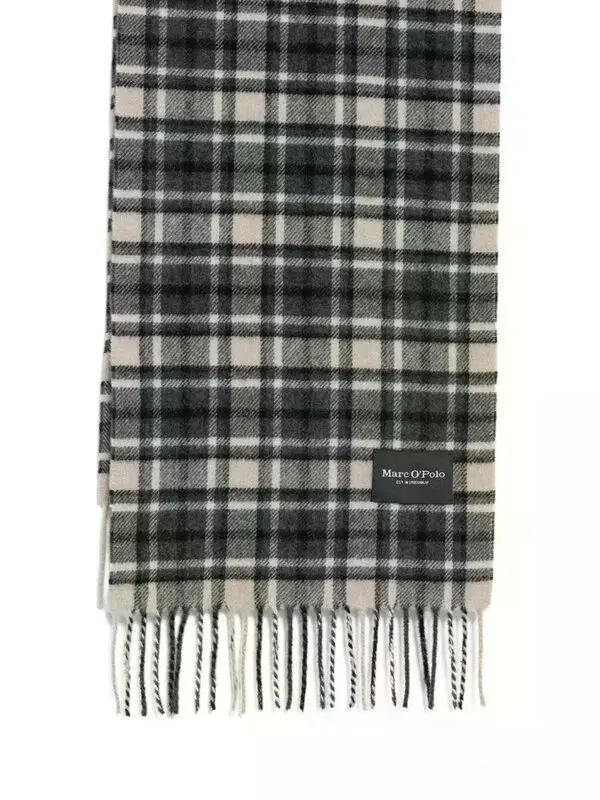 Marc O'polo Check-pattern Fringed Scarf