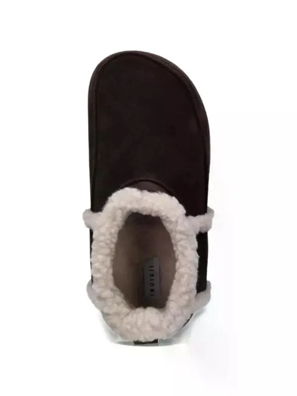 Inuikii Cozy Shearling-trim Suede Ankle Boots