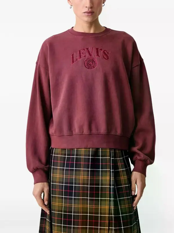 LEVI'S Logo-embroidered Sweatshirt - Red
