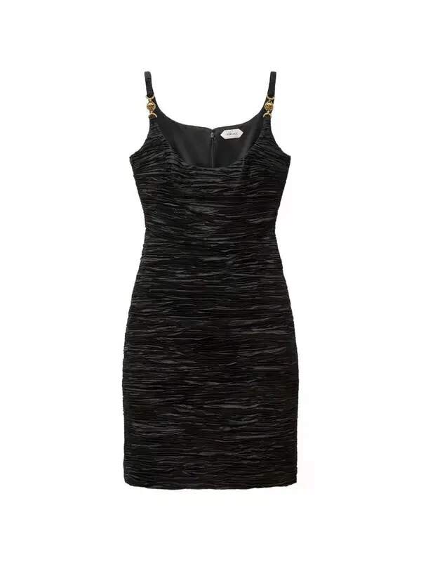 Versace Silk Satin Draped Mini Dress