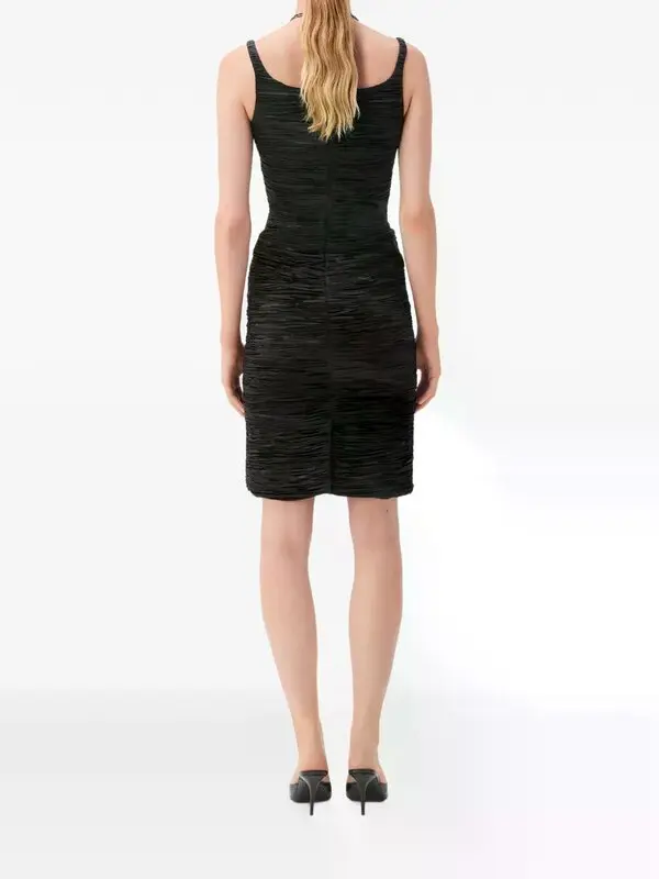 Versace Silk Satin Draped Mini Dress