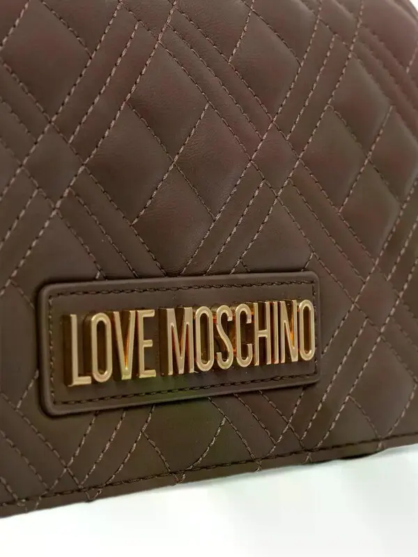 Moschino Quilted Logo-plaque Shoulder Bag