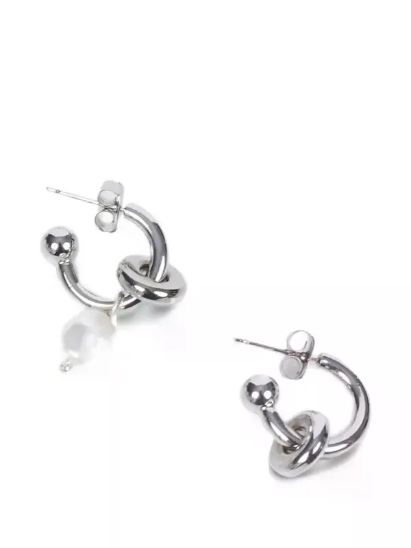 JUSTINE CLENQUET Ethan Pearl Hoop Earrings
