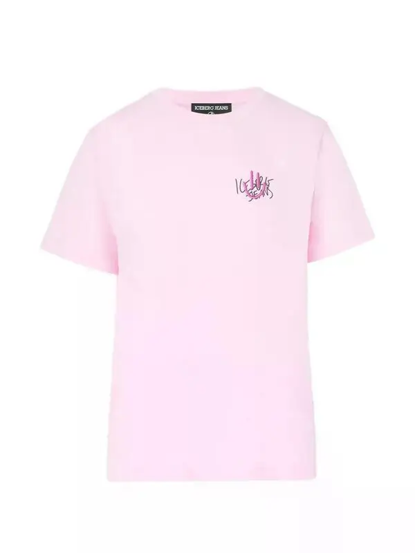 Iceberg Logo-embroidered Cotton T-shirt
