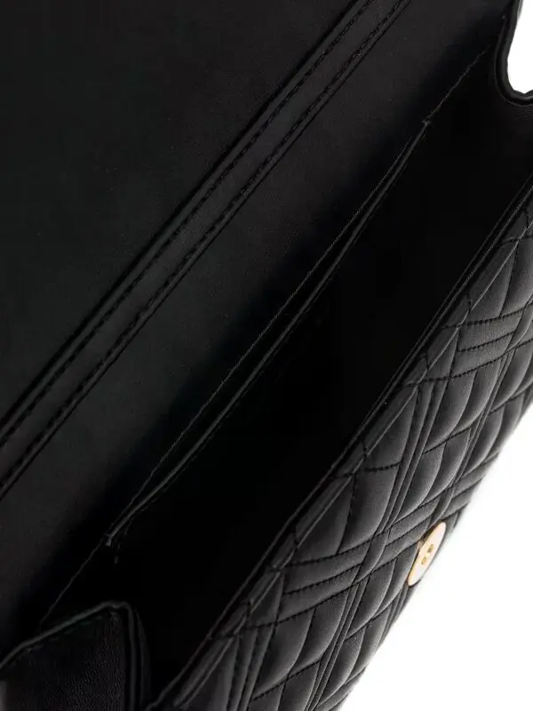 Moschino Quilted Logo-plaque Shoulder Bag