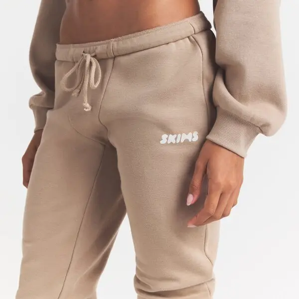 SKIMS Logo Legging | Light Neutral | | Cotton Fleece