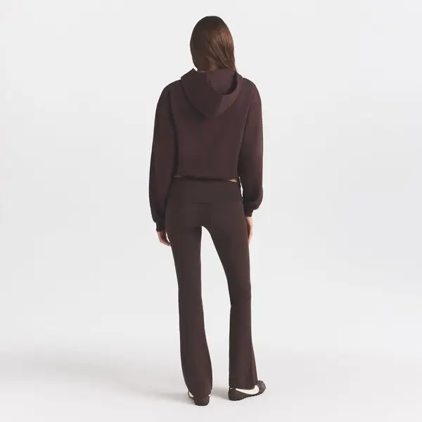 SKIMS Logo Zip Up Hoodie | Deep Neutral | | Cotton Fleece