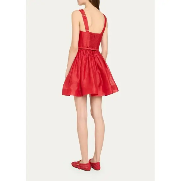 Zimmermann Clash Print Bow Mini Dress