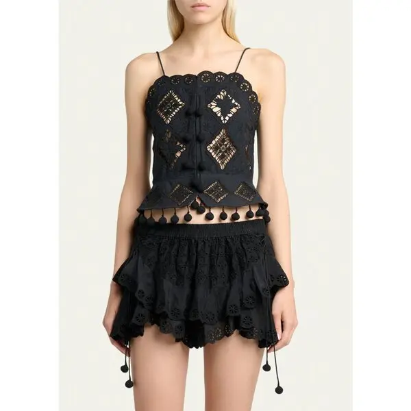 Isabel Marant Étoile Nelssy Broderie Anglaise Sleeveless Top