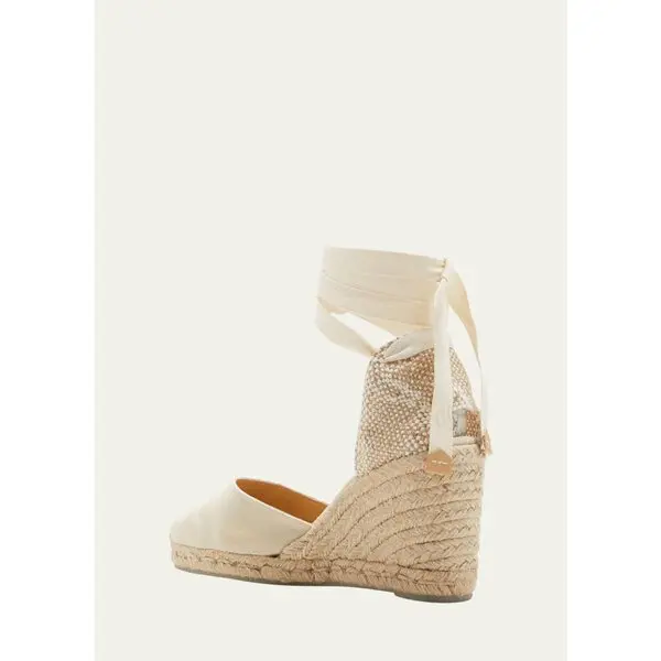 CastaÑer Carina Canvas Ankle-wrap Wedge Espadrilles