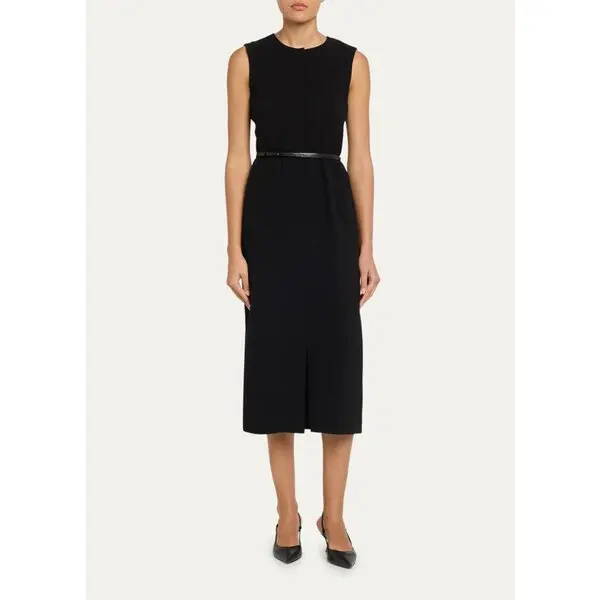 Lafayette 148 New York Sleeveless Belted Midi Dress