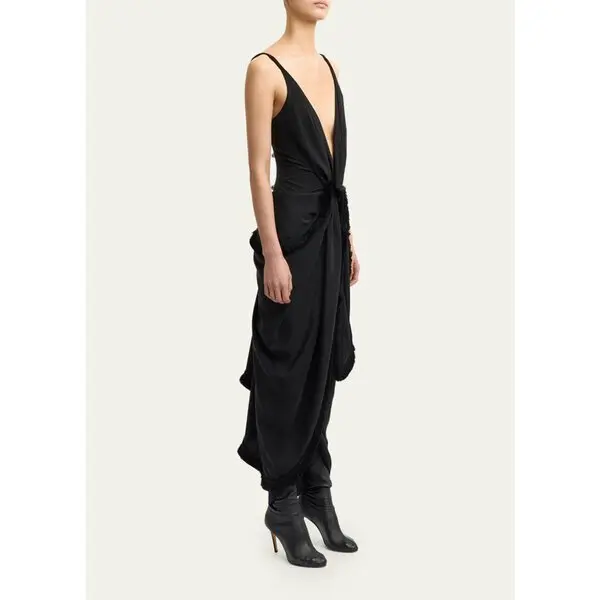 16Arlington Wye Plunge Midi Dress