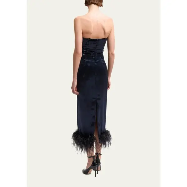 16Arlington Minelli Strapless Satin Midi Dress